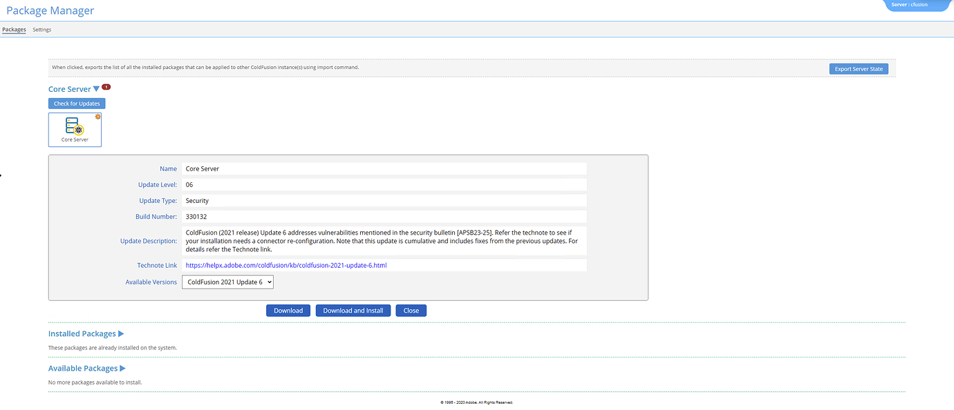 How to Apply ColdFusion Updates/Hotfixes - ColdFusion - xByte Cloud ...